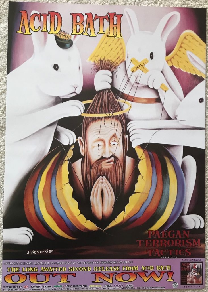 Acid Bath – Paegan Terrorism Tactics – Promo Poster – Rotten Records